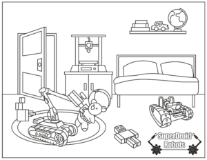Fun Robot Coloring Pages | SuperDroid Robots | Inspection Robots ...
