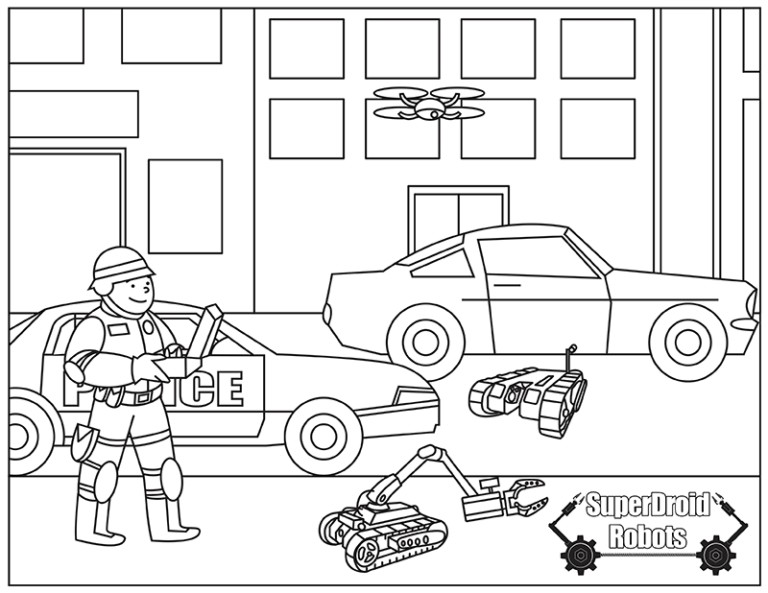 Fun Robot Coloring Pages | SuperDroid Robots | Inspection Robots ...