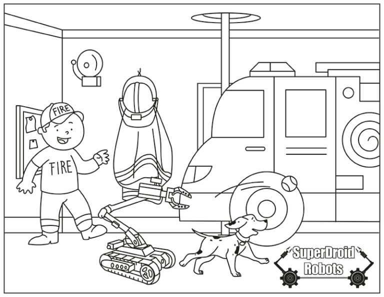 Fun Robot Coloring Pages | SuperDroid Robots | Inspection Robots ...